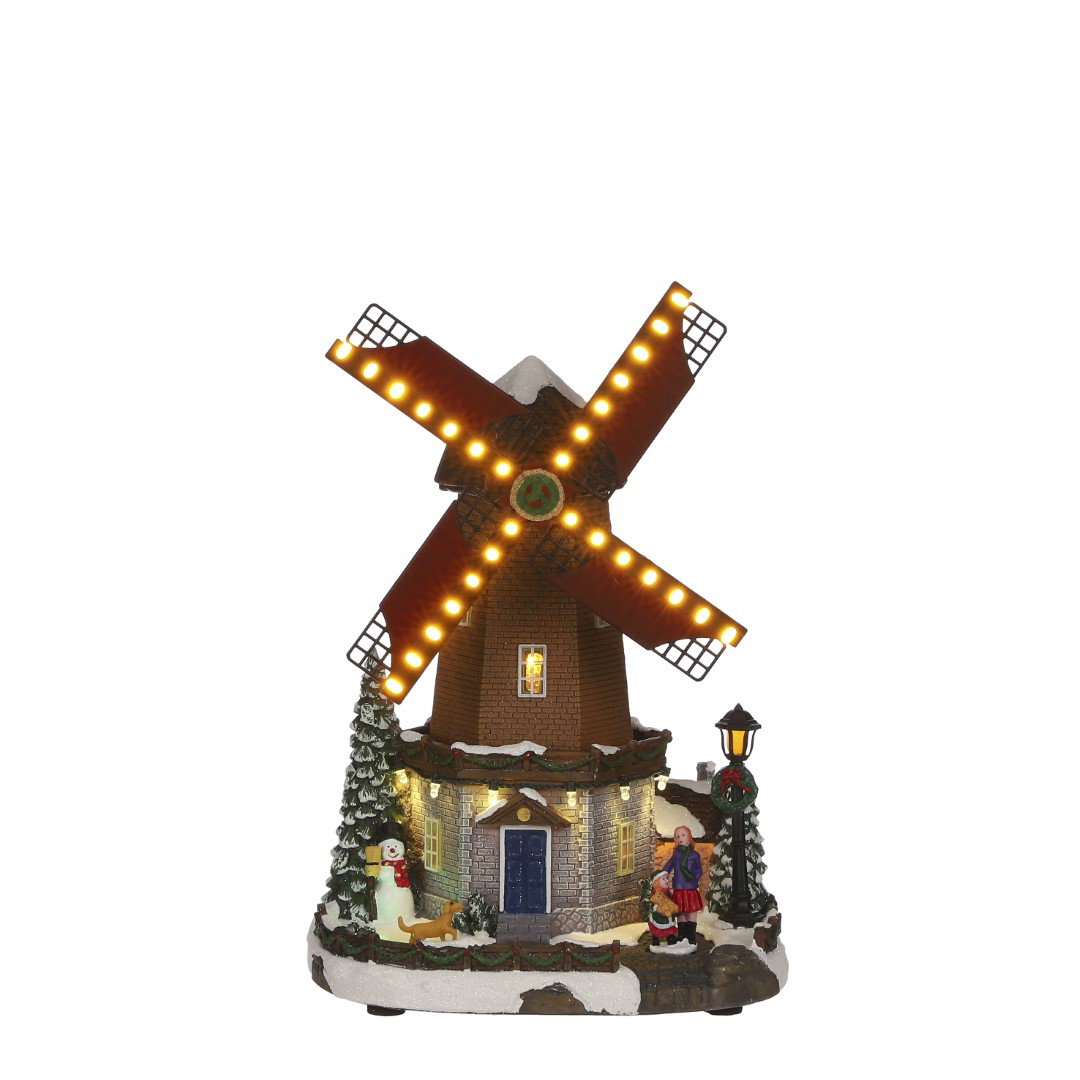 Windmill battery operated - l20,5xw16xh30,5cm - Luville - | HomeDeco.nl