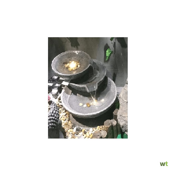 Waterornament rond drie lagen 54x43x38 cm TW Collection