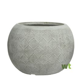 Ella Planter Round M Fiberclay clayfibre Lichtgrijs bloempot plantenbak ...